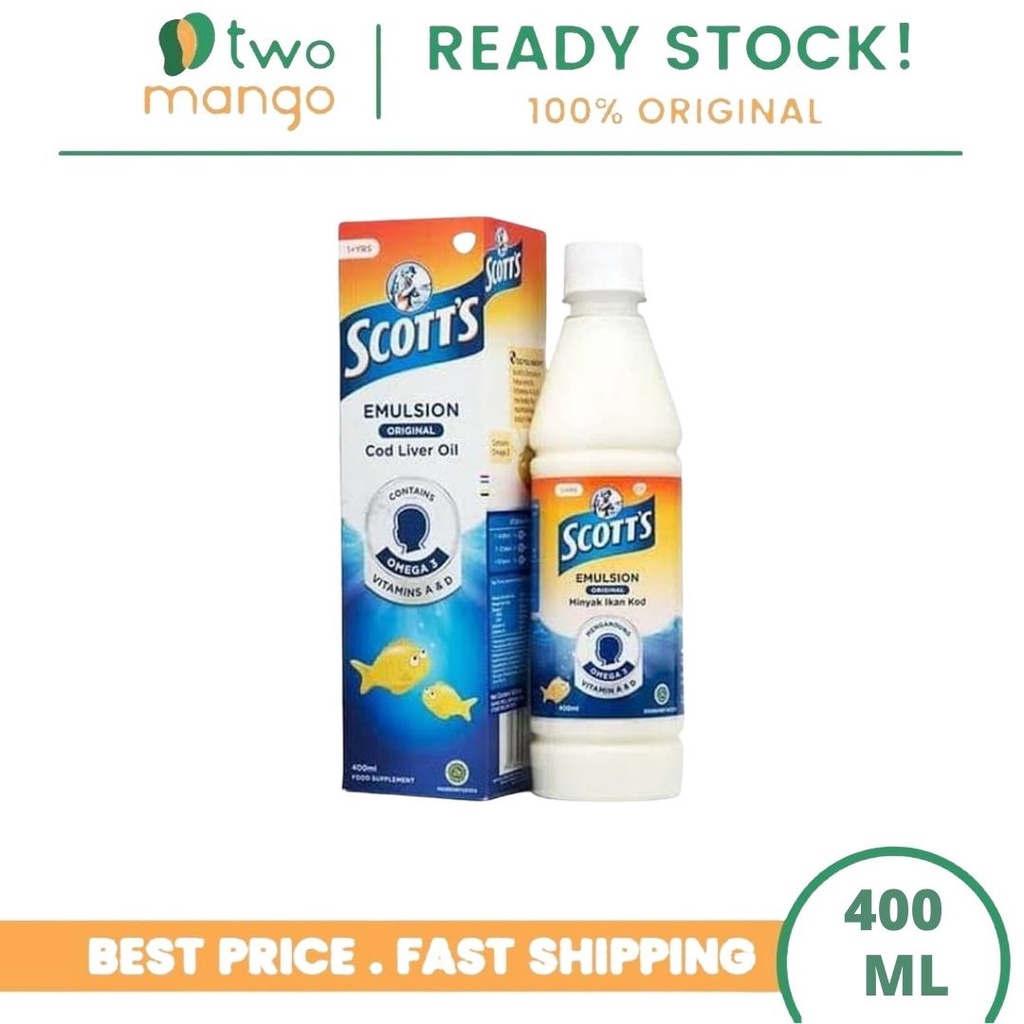 Jual SCOTT'S EMULSION ORIGINAL REGULER - 400 ML | Shopee Indonesia