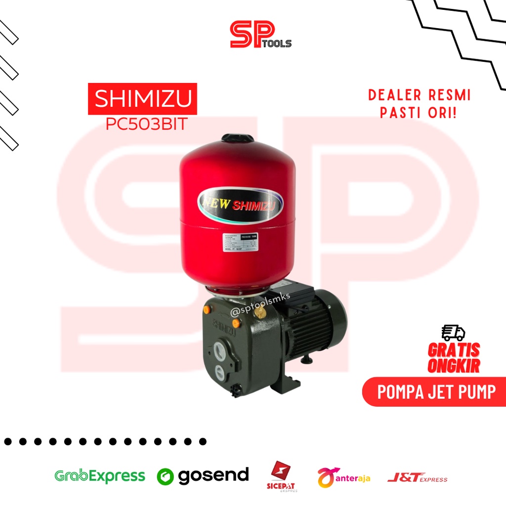 Jual MESIN POMPA AIR JET PUMP 50 METER SUMUR BOR DALAM SHIMIZU PC 503 BIT / PC-503BIT / PC503 ...