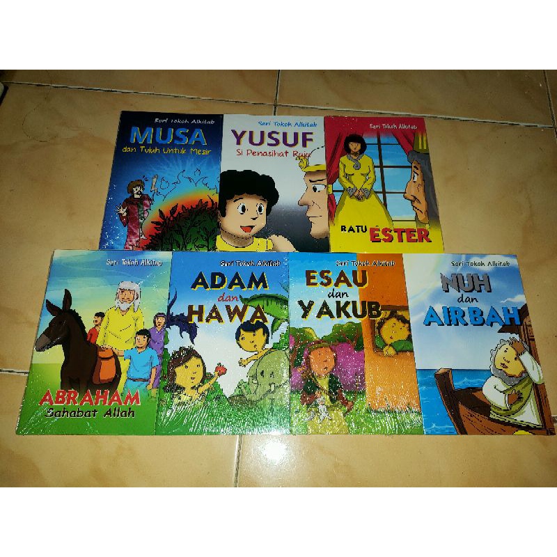 Jual Seri Tokoh Alkitab (set 7 Buku) Musa, Yusuf, Ratu Ester, Esau dan ...