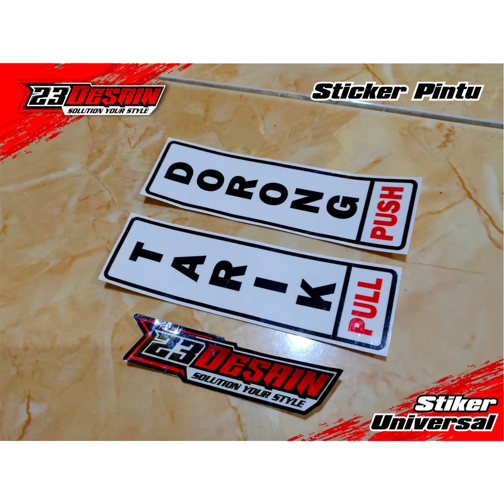 Jual STIKER PINTU STICKER PINTU STIKER TARIK DORONG PINTU TARIK DORONG ...