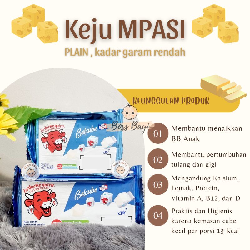 Jual BELCUBE Keju Mpasi / Keju Tawar / Plain Cheese | Shopee Indonesia