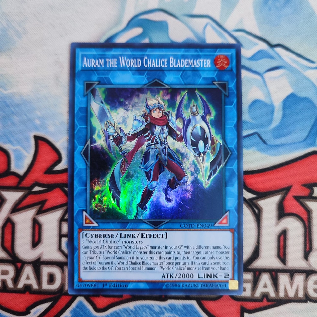 Jual yugioh auram the world chalice blademaster COTD super rare 1st ...
