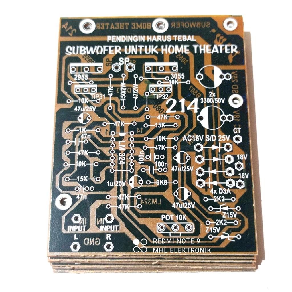 Jual PCB Subwoofer Power Amplifier Untuk Home Theater Plus Filter ...
