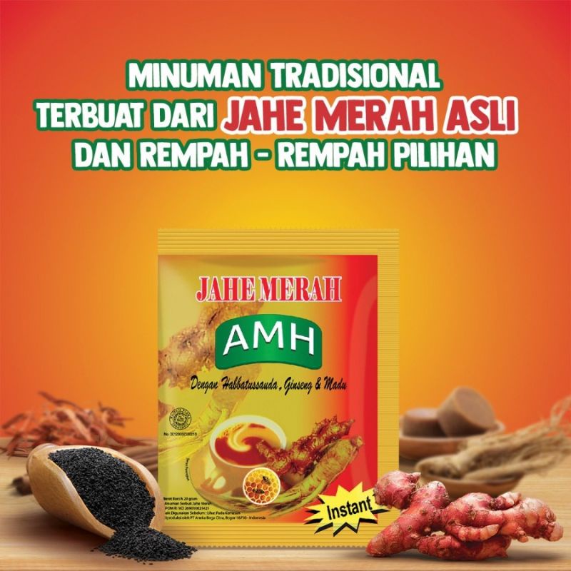 Jual AMH JAHE MERAH 1renteng isi 10sachet HERBAL JAHE MERAH | Shopee ...