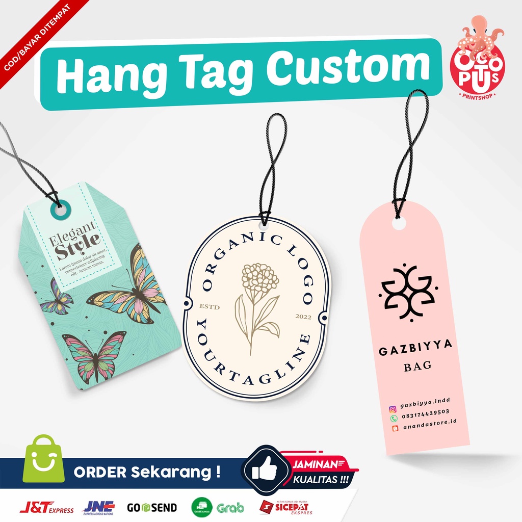 Jual Hang Tag Custom | Tag Baju Label Custom | Hang Tag Baju | Tag ...