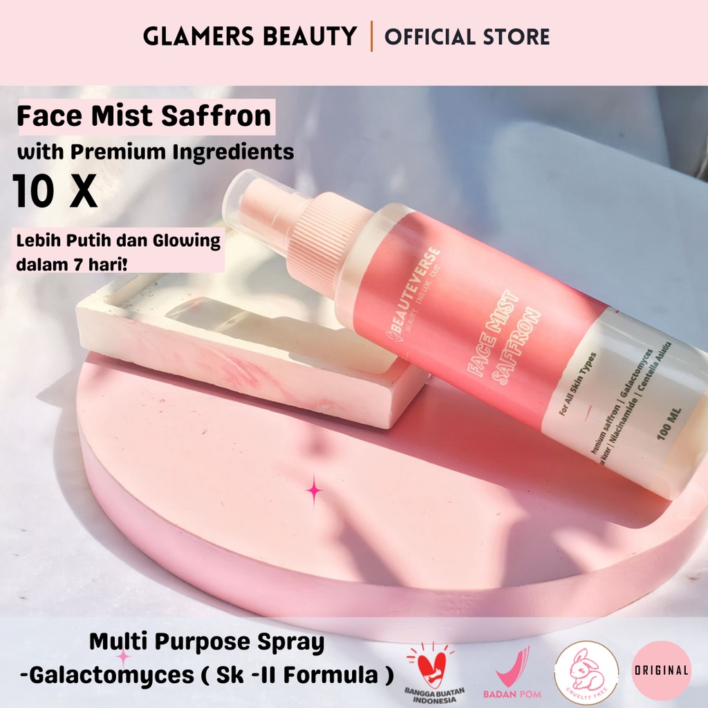 Jual Glamers beauty - BEAUTEVERSE SAFFRON Face Mist with Galactomyces ...