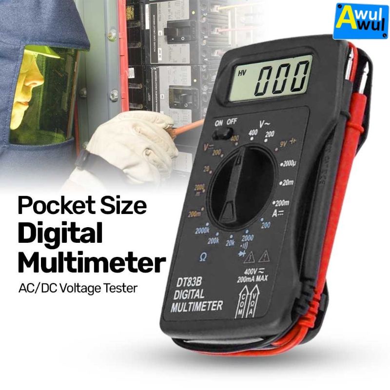 Jual Multimeter Multitester Digital AC/DC Alat Pengetes Voltase Listrik ...