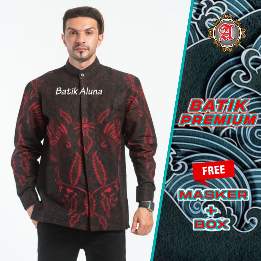 Jual Batik Koko Muslim Pria Panjang Premium | Bahan Original | Ringan ...