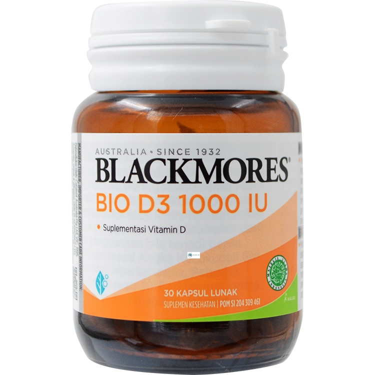 Jual Blackmores Bio D3 1000mg 1 Kapsul Per Hari Tinggi Vitamin D Isi 30 ...