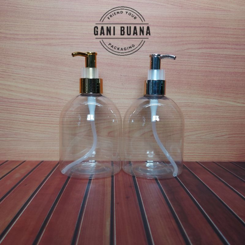 Jual BOTOL PUMP 500ML OVAL/BOTOL SABUN 500ML TUTUP PUMP CLIP OIL GOLD/SILVER | Shopee Indonesia