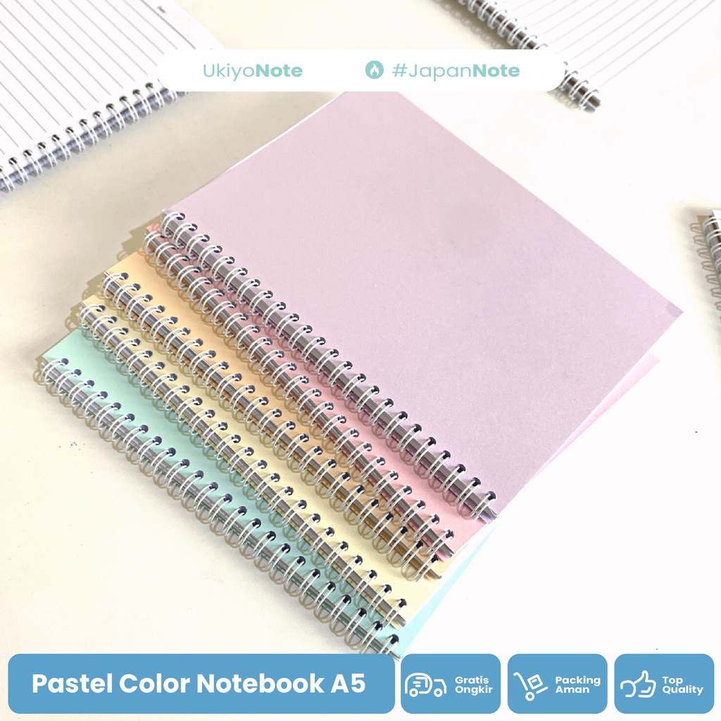 Jual Ukiyo Note - Notebook A5 Soft Pastel Color 100 Halaman | Shopee ...