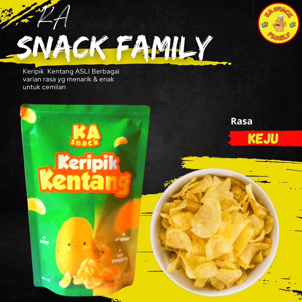 Jual Cemilan Keripik Kentang Keju Snack Kripik Kekinian / Chips Potato ...