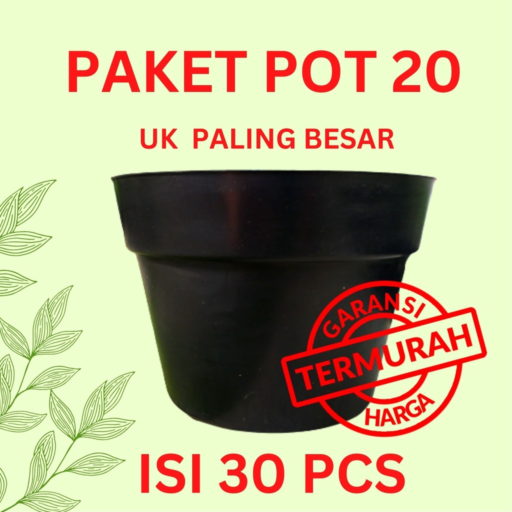 Jual PROMO PAKET Pot Bunga Murah / Pot tanaman / Pot Plastik uk 20 CM ...