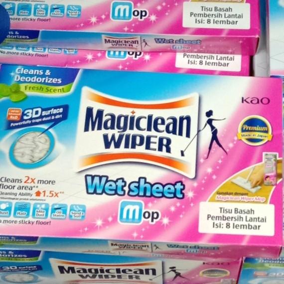 Jual magicclean wiper wet sheet isi 8 lembar/tisu basah pembersih ...
