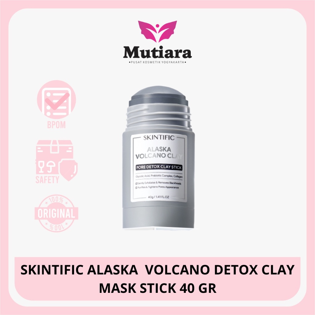 Jual SKINTIFIC ALASKA VOLCANO DETOX CLAY MASK STICK 40 GR | Shopee ...