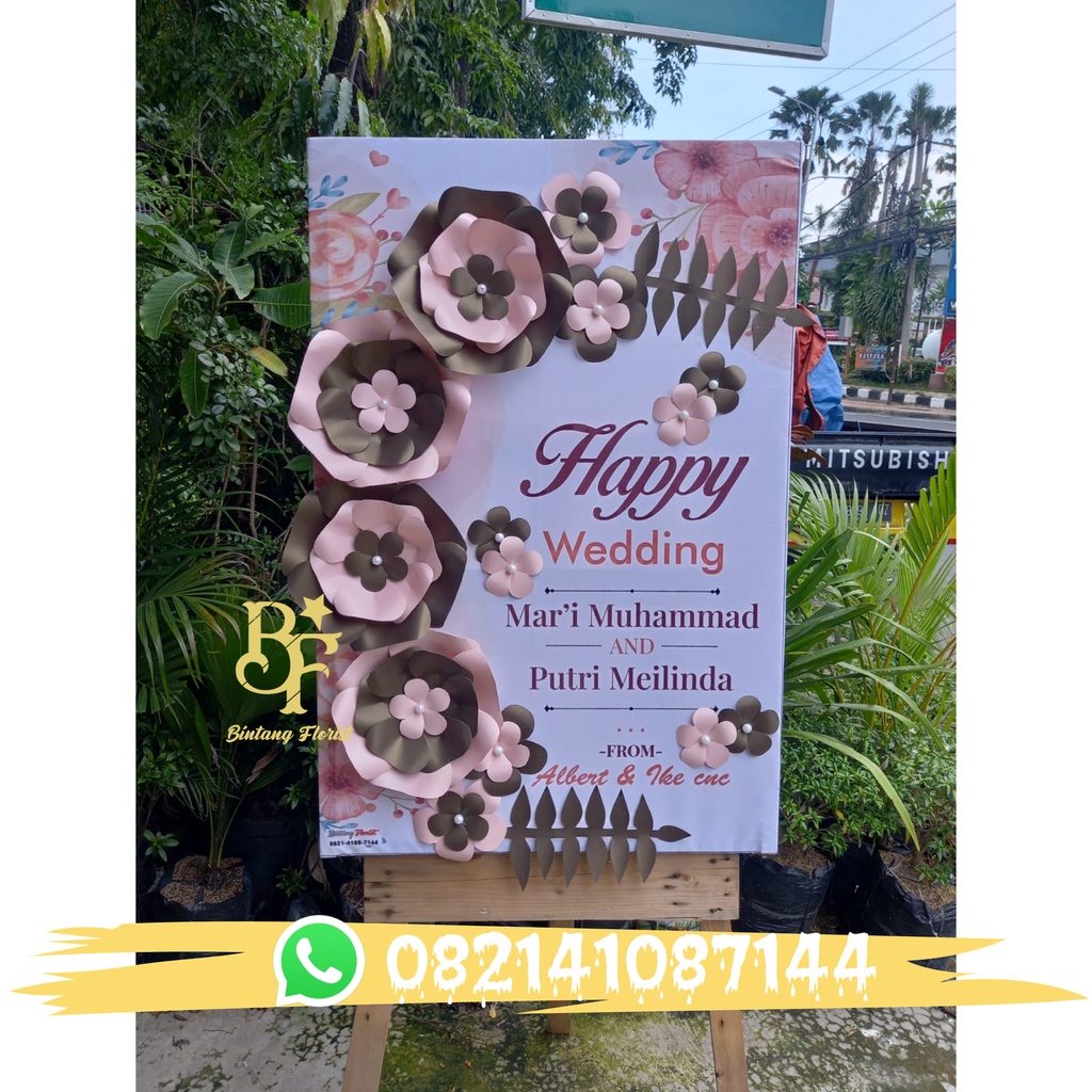 Jual Bintang Florist - Papan Ucapan Bunga Kertas Termurah / papan bunga ...