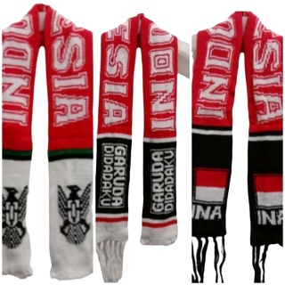 Jual promo Syal Rajut Timnas INDONESIA Merah Putih Logo Garuda Scraf ...