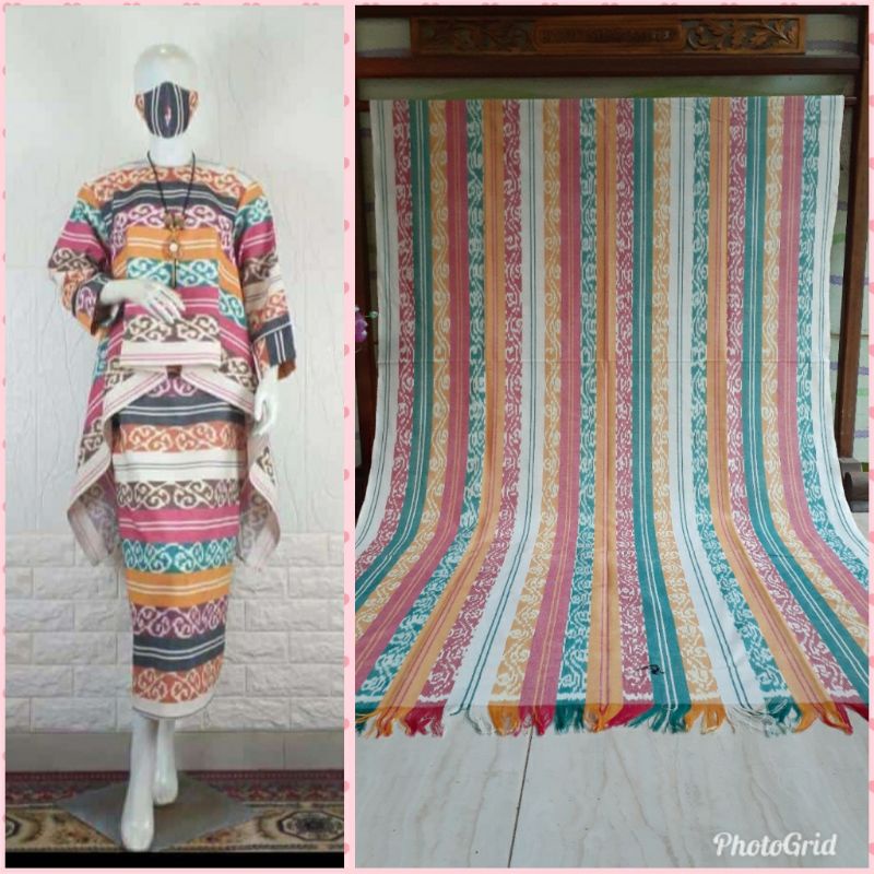 Jual Setelan baju tenun ethnic baju tenun Jepara set tenun fashion baju ...
