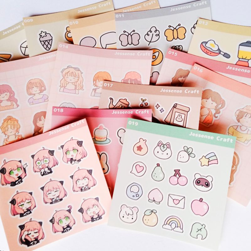 Jual [PART 2] Sticker Sheet Lucu Journal Aesthetic (No Cutting ...