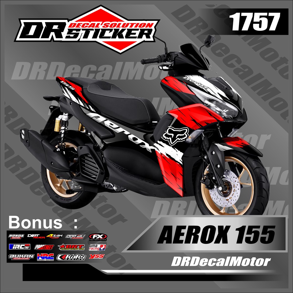 Jual Stiker aerox 155 vva full body motor custom desain fox decal aerox ...