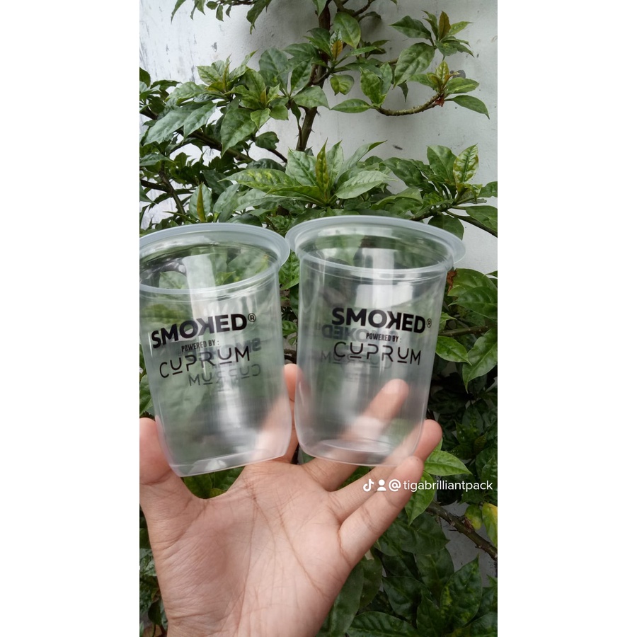 Jual Sablon cup plastik gelas plastik 12-14-16 oz datar dan oval pesanan qty (500pcs) | Shopee ...