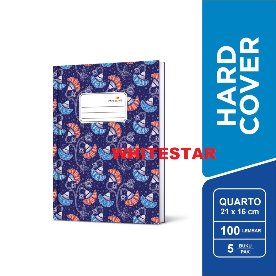 Jual Buku Tulis Paperline Hard Cover Hardcover Uk Quarto 100