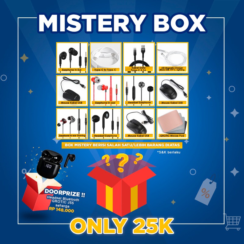 Jual GROTIC Mystery Box Hadiah Misteri Aksesoris Handphone kualitas ...
