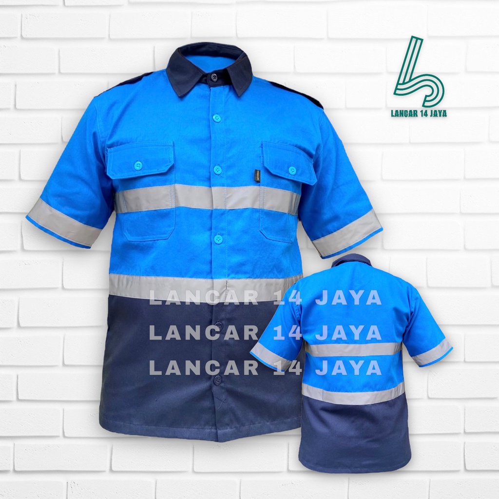 Jual Kemeja Wearpack Atasan Lengan Pendek/ Baju safety APD K3 Original ...