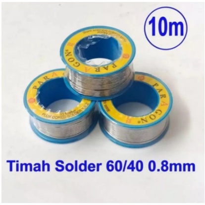 Jual TIMAH SOLDER PARAGON 10 meter 0.8mm TIMAH TENOL 10m 10meter PARAGON | Shopee Indonesia