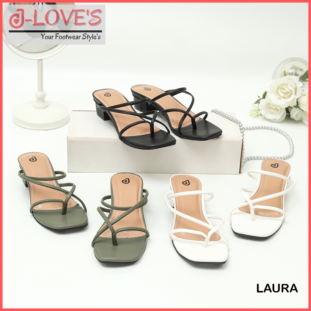 Jual J-Love's Laura Sandal Heels Hak Tahu 3 Cm Untuk Pesta Kondangan ...