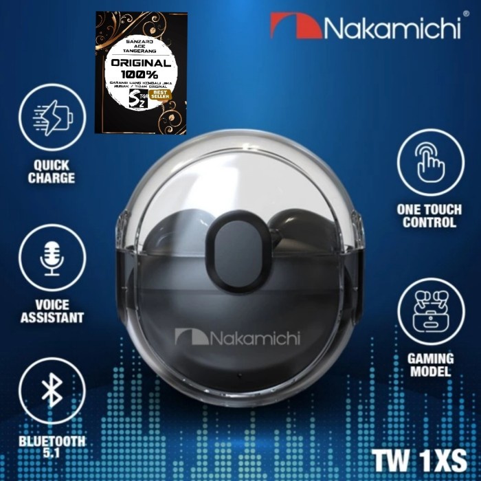 Jual Nakamichi TWS1XS True Wireless Earbuds Bluetooth Earphone TWS HD ...