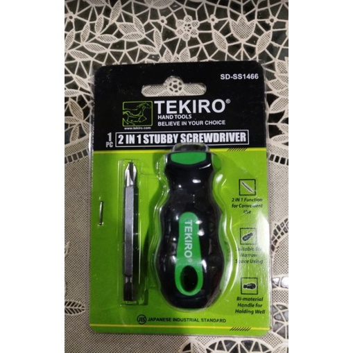 Jual Tekiro obeng stubby dua arah / obeng cebol 2 in 1 stubby ...