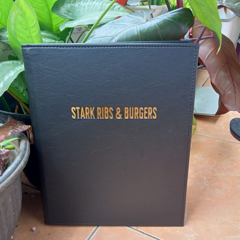 Jual COVER BUKU MENU Hotel,Resto,Cafe,Kedai dll (Custom Logo) UK A4 ...