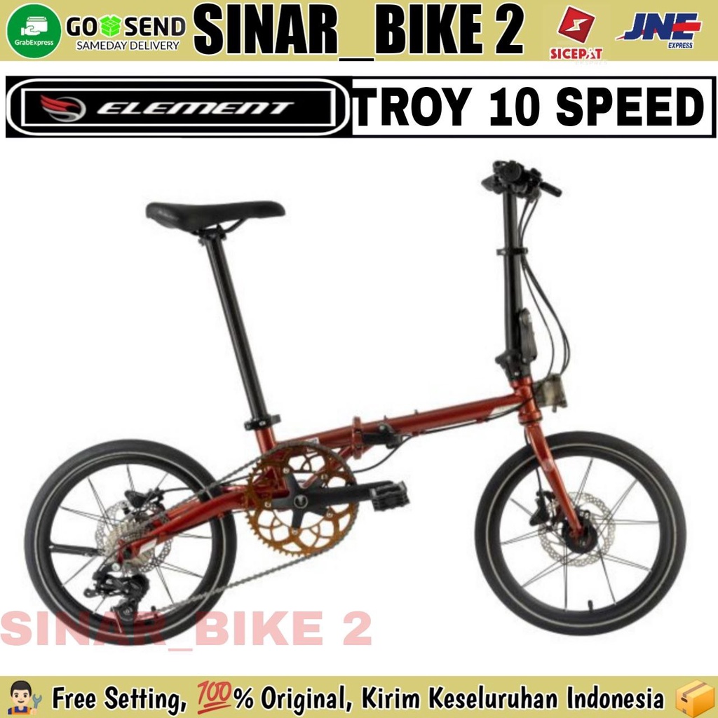 Jual Sepeda Lipat ELEMENT TROY 16 Inch 10 Speed Chromoly New 2022 ...