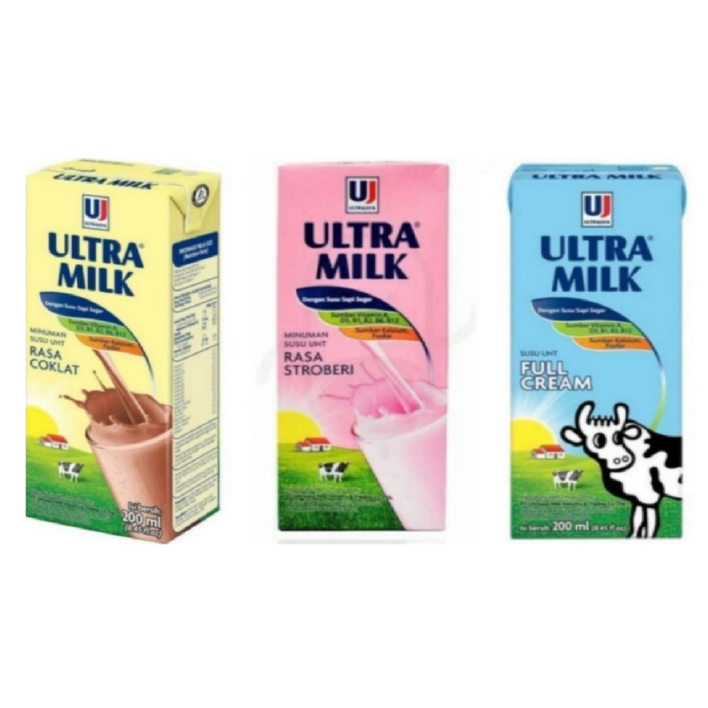 Jual Ultra Susu UHT 200 ml 1 dus isi 24 pcs | Shopee Indonesia