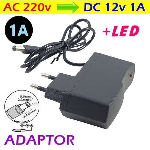 Jual Adaptor Switching 1A 12V Power Supply CCTV Led Strip Tempel Router ...