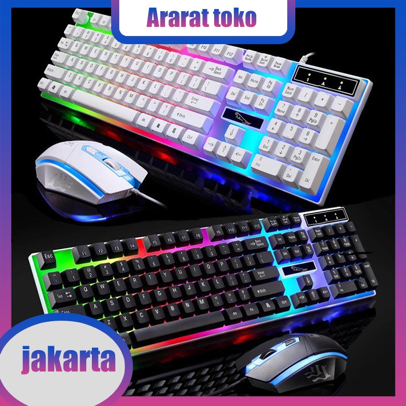Jual Keyboard Dan Mouse Gaming Pc Full Set Led Rgb Waterproof Acetech