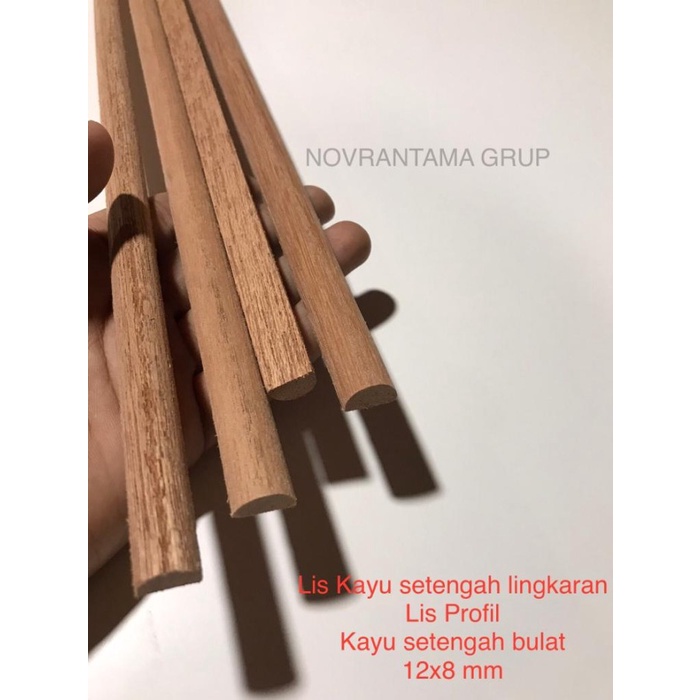 Jual Lis Kayu Setengah Lingkaran / Lis Profil / Kayu Setengah Bulat ...