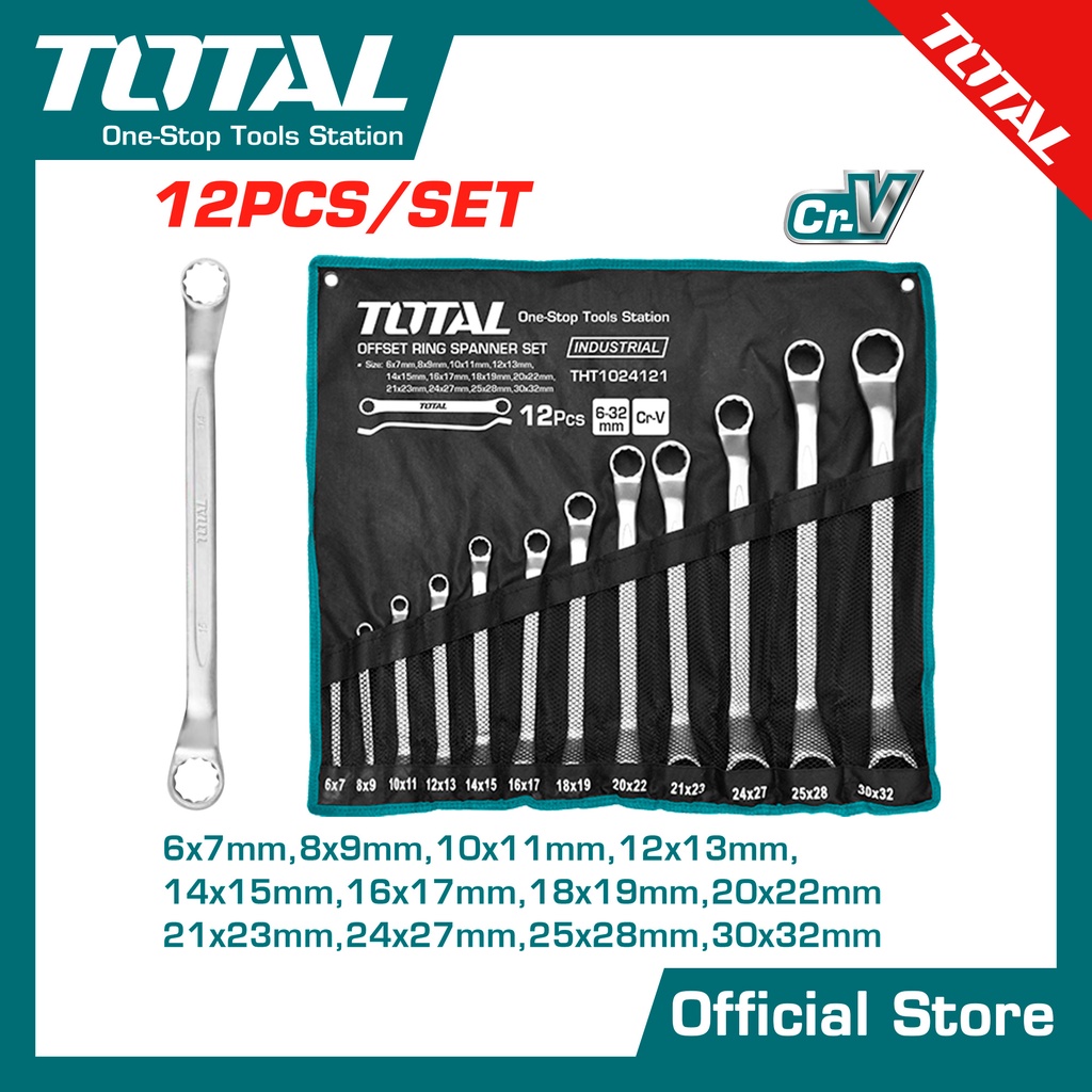 Jual TOTAL 12 buah kunci ring set 6-32mm THT1024121 | Shopee Indonesia