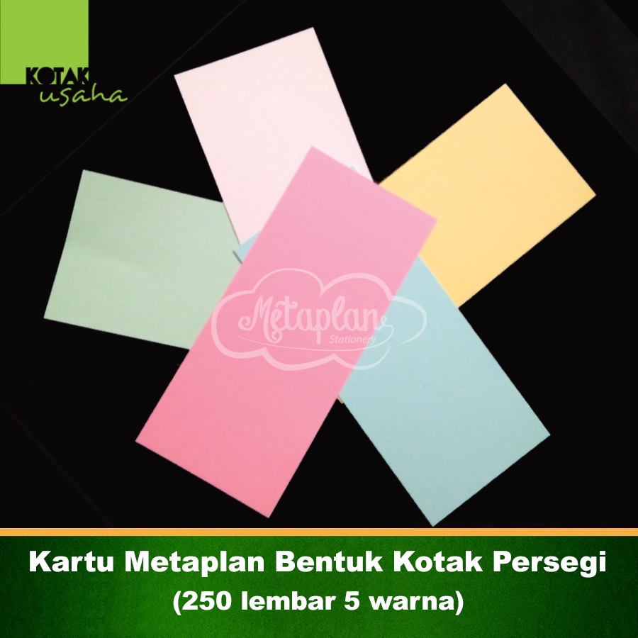 Jual Kartu Metaplan Bentuk Kotak Persegi (250 lembar 5 warna) | Shopee ...