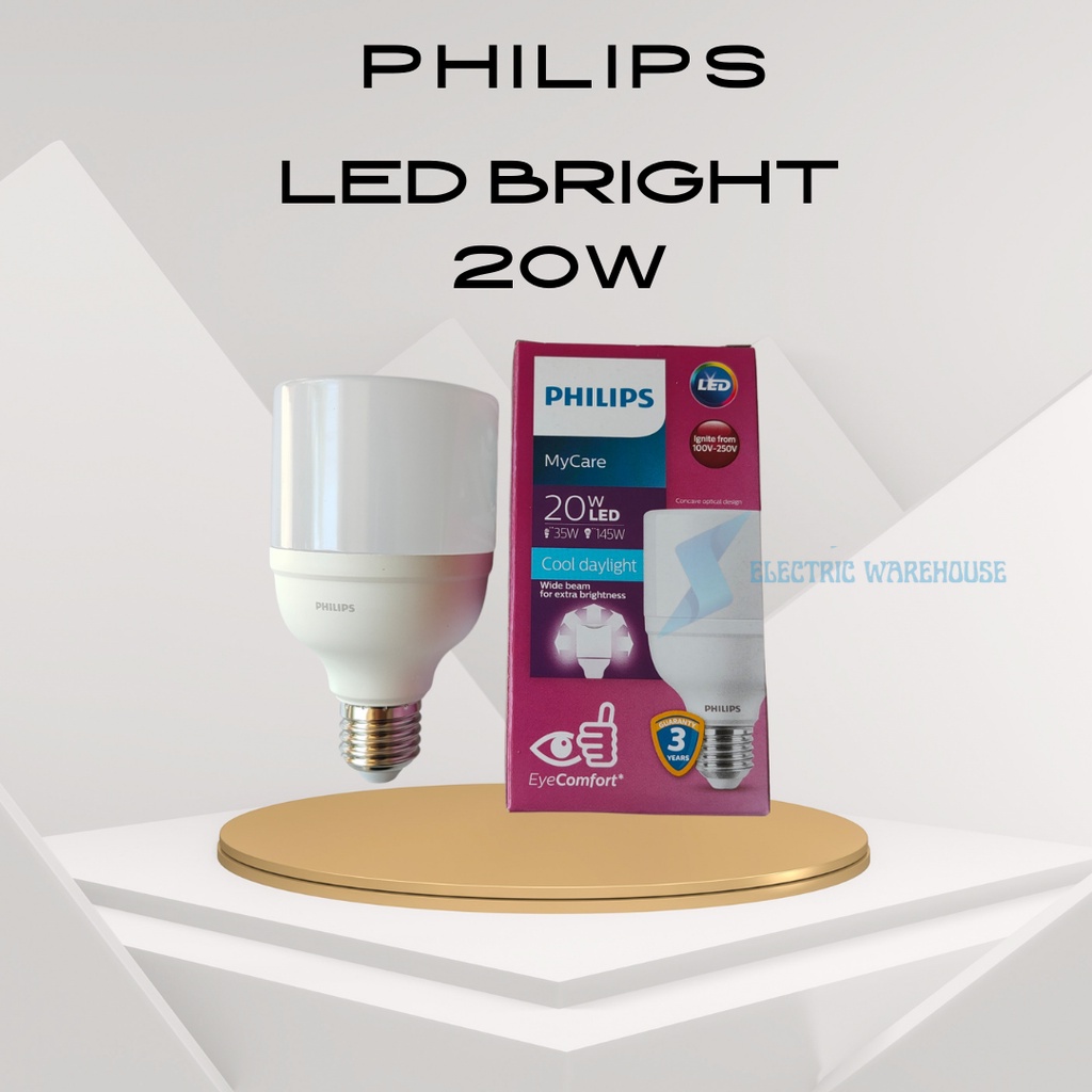 Jual LAMPU PHILIPS LED BRIGHT E27 PUTIH / COOL DAYLIGHT 17 20 W ...