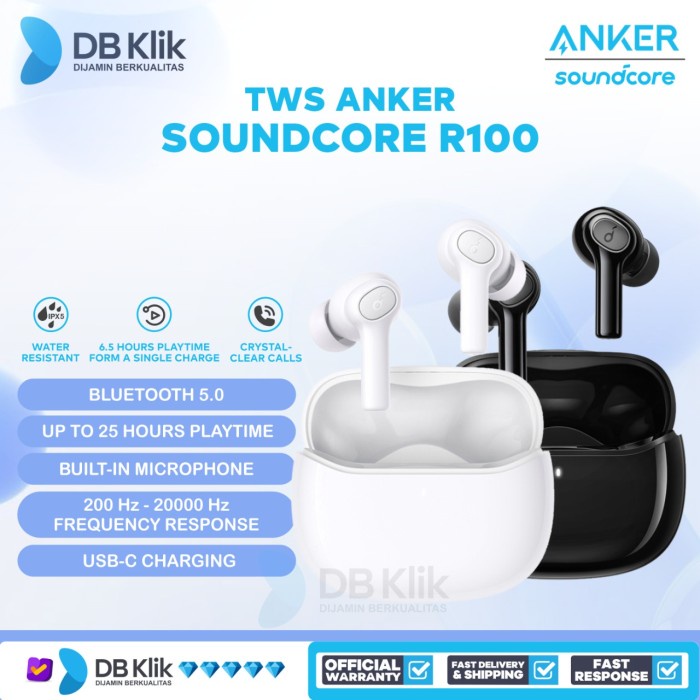 Jual TWS ANKER SOUNDCORE R100 A3981 - TRUE WIRELESS ANKER SOUNDCORE ...