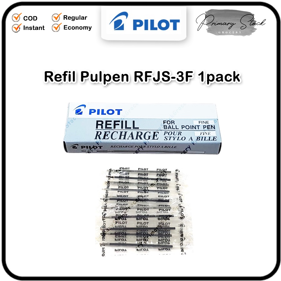 Jual Refill Pulpen Pilot Cetek RFJS-3F Hitam 1 Pack Isi Ulang Bulpen ...