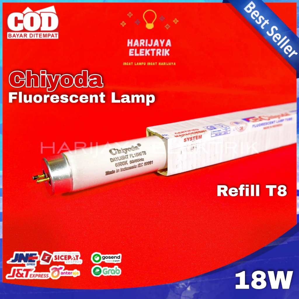 Jual CHIYODA LAMPU NEON TL T8 18 WATT FLUORESCENT LAMP TUBE DAYLIGHT PUTIH | Shopee Indonesia