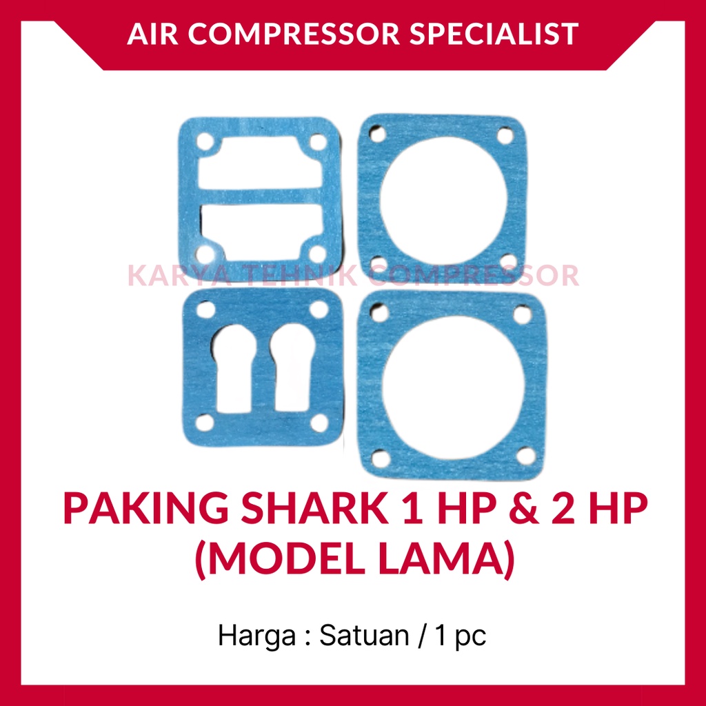 Jual Paking Packing Gasket Kompresor Udara SHARK 1 HP & 2 HP (Model ...