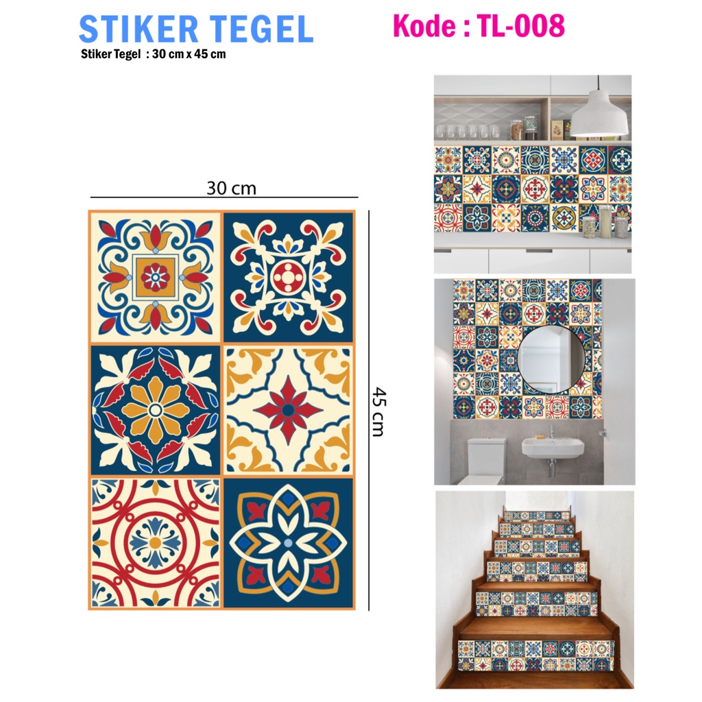 Jual Stiker Tegel Lantai Stiker Dekorasi Keramil Wallpaper Dinding ...