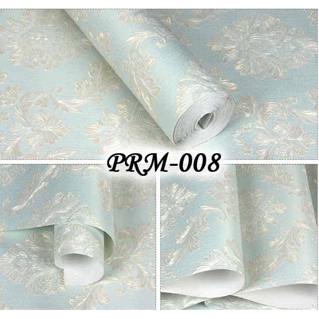 Jual PRM008 BLUE N CLASSIC TEX WALLPAPER PREMIUM STICKER EMBOSS TIMBUL ...