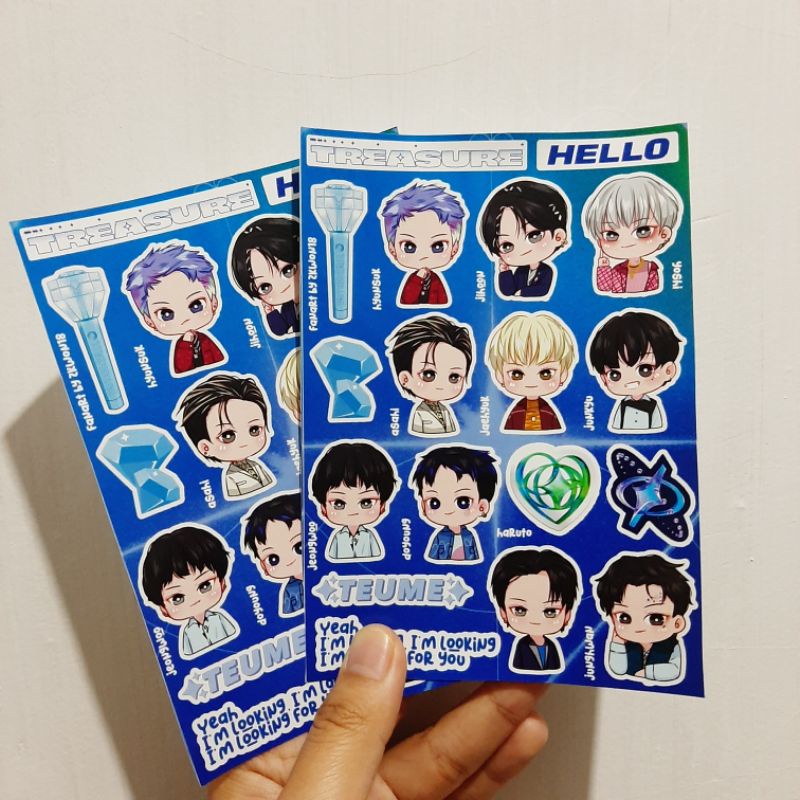 Jual Sticker Chibi TREASURE HELLO Fanart by Zkwon18 | Shopee Indonesia