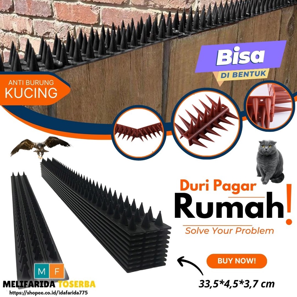 Jual Duri Pagar Plastik Anti Kucing Anjing Burung Ayam Liar Praktis ...