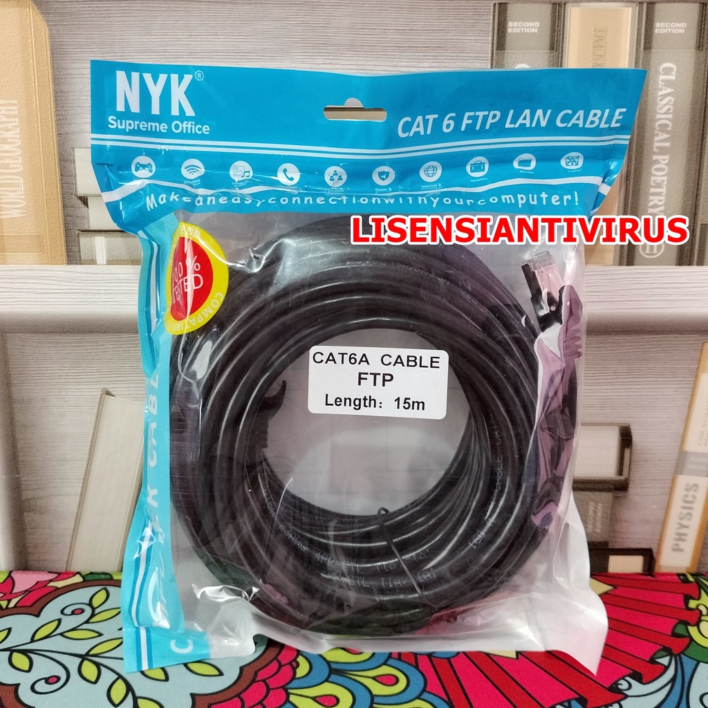 Jual Kabel Outdoor NYK Cat6 Cat 6 Kabel Lan Outdoor FTP STP 15m 25m 40m 30M | Shopee Indonesia